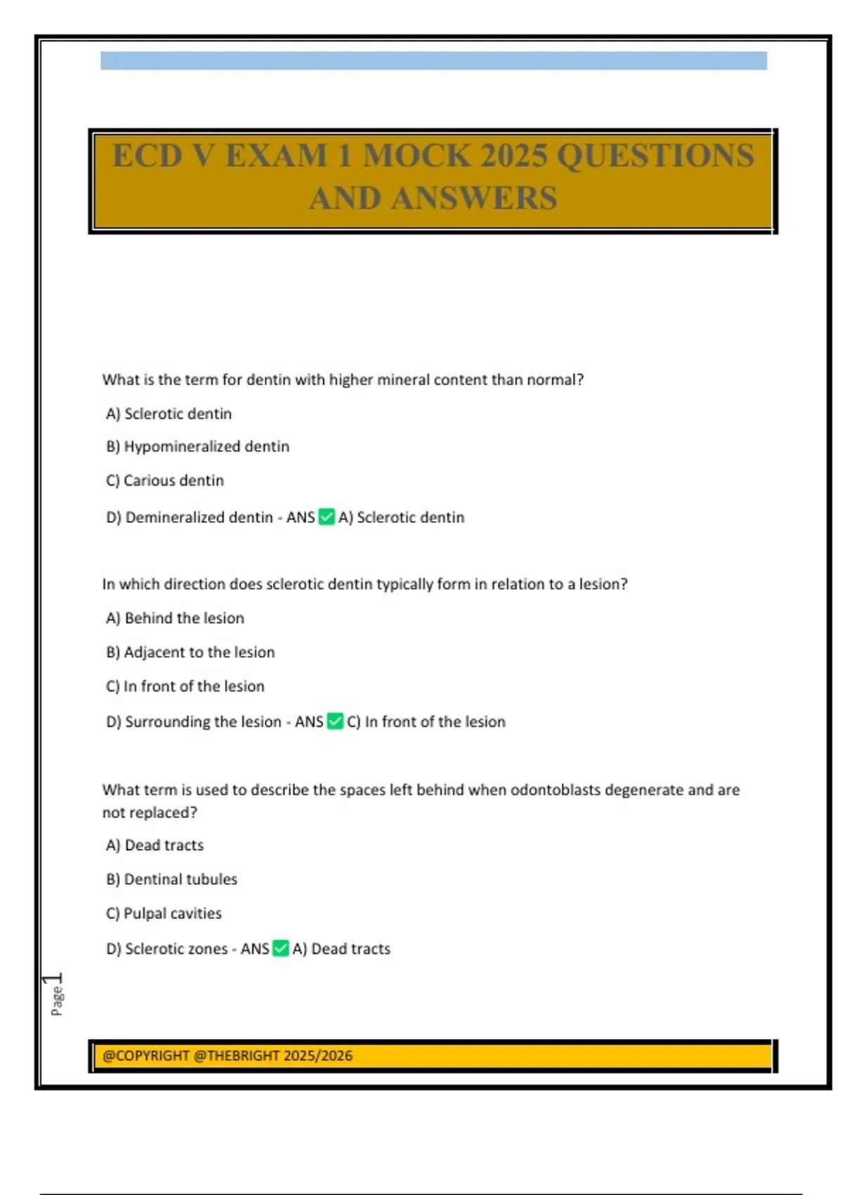 ECD V EXAM 1 MOCK 2025 QUESTIONS AND ANSWERS - ECD V - Stuvia US