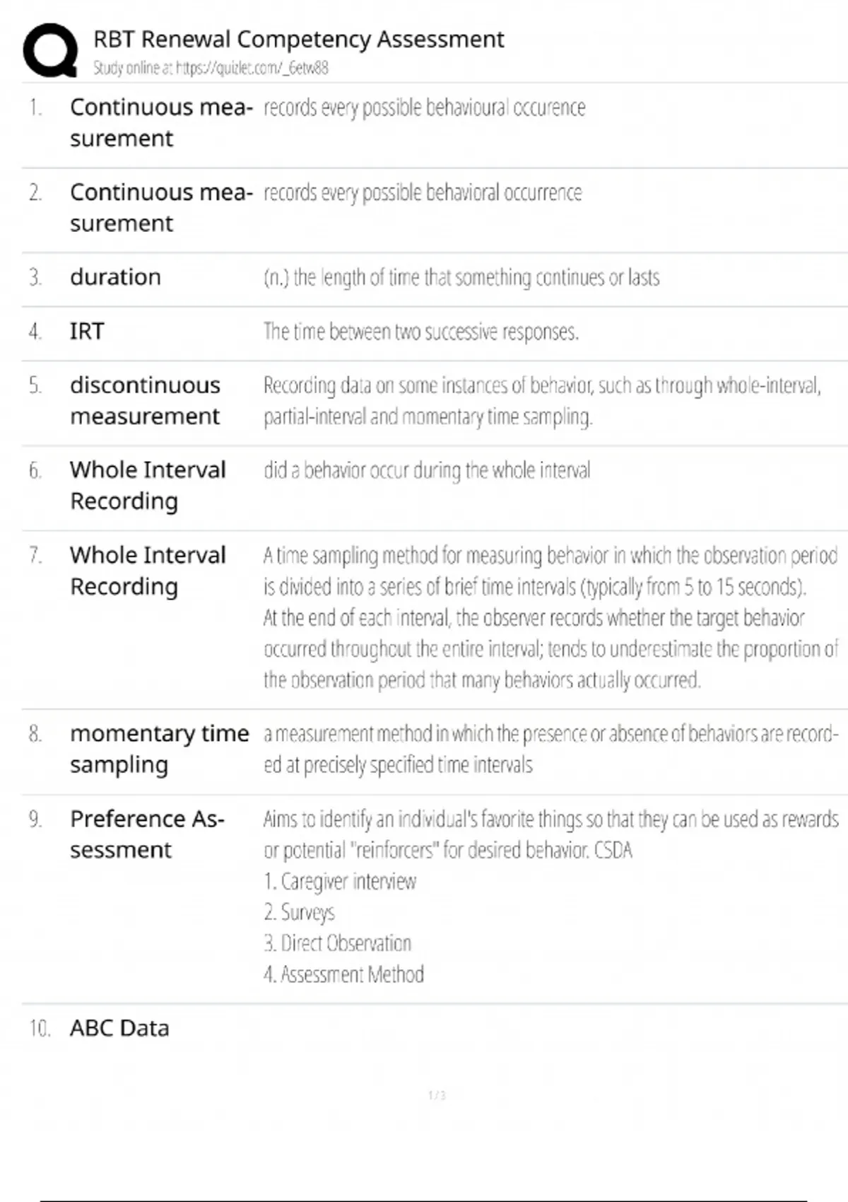 RBT Renewal Competency Assessment / Practice Test & Study Guide / 2025 ...