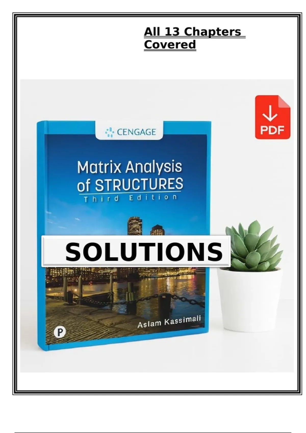 Solution Manual for Matrix Analysis of Structures (3rd Edition) by ...