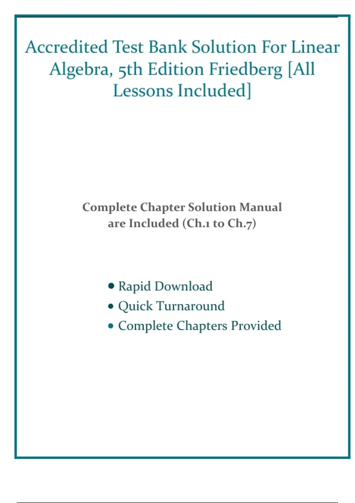 Linear Algebra 5th Edition – Friedberg, Insel & Spence – Accredited ...