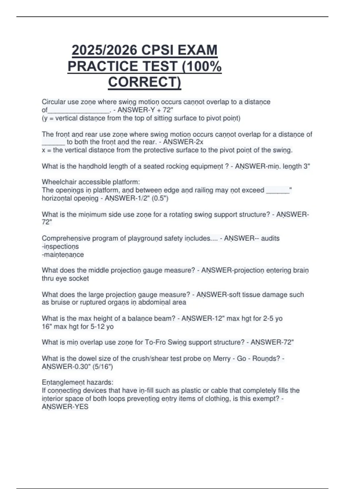 2025/2026 CPSI EXAM PRACTICE TEST (100% CORRECT) - CPSI - Certified ...