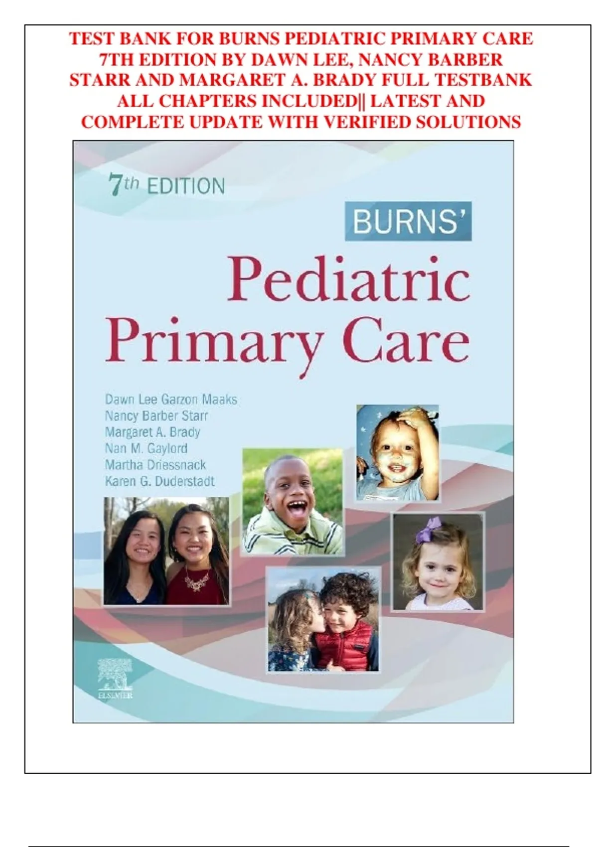 TEST BANK for Burns' Pediatric Primary Care 7th Edition by Dawn Lee ...