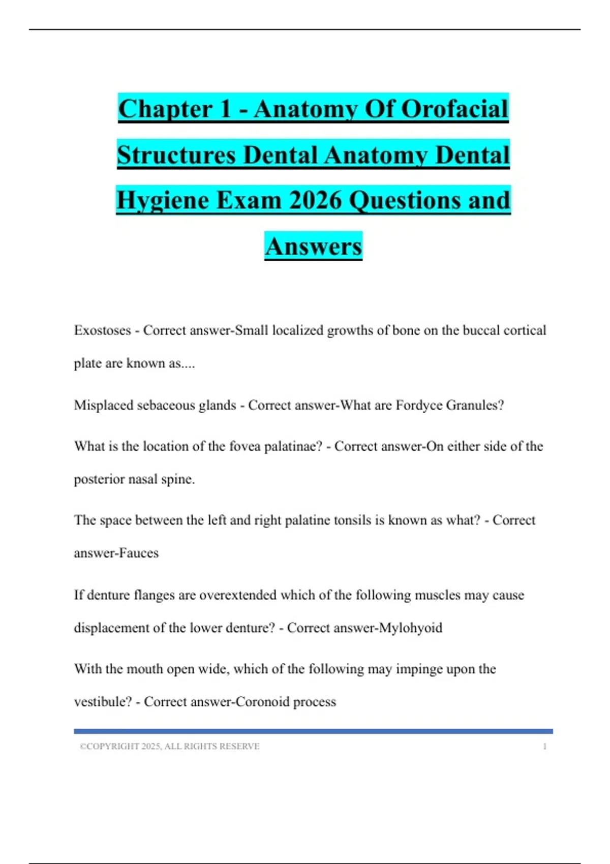 Chapter 1 - Anatomy Of Orofacial Structures Dental Anatomy Dental ...