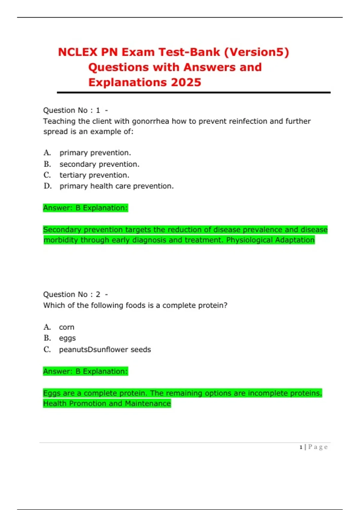 NCLEX-PN Exam Test Bank Version 5 | Questions & Explanations 2025 ...