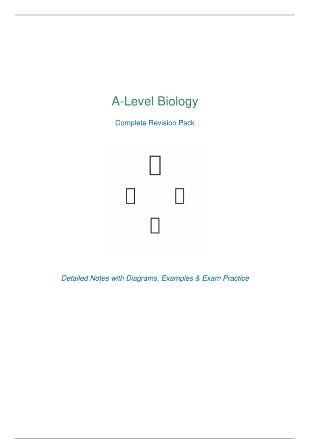 Summary A-Level Biology Complete Revision Pack (CIE, AQA, OCR, Edexcel ...
