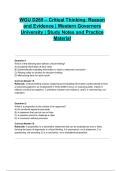 WGU D265 – Critical Thinking: Reason and Evidence | Western Governors ...