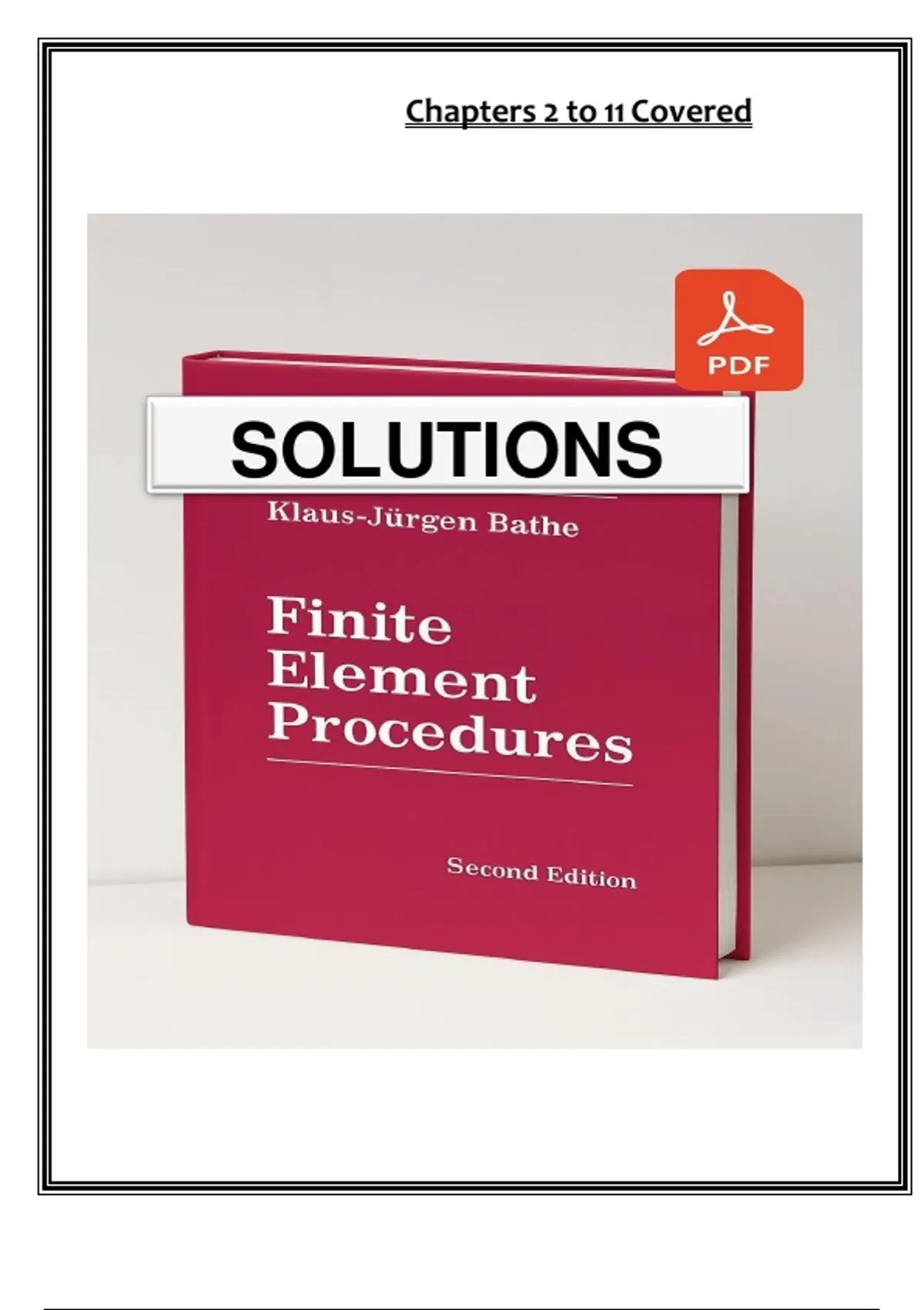 Solution Manual for Finite Element Procedures (2nd Edition) by Klaus ...