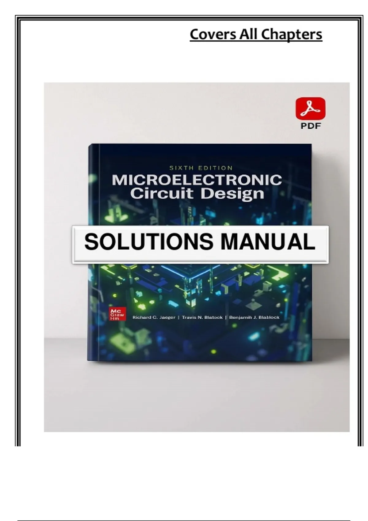 Solutions Manual for Microelectronic Circuit Design (6th Edition, 2023) by Jaeger and Blalock ...