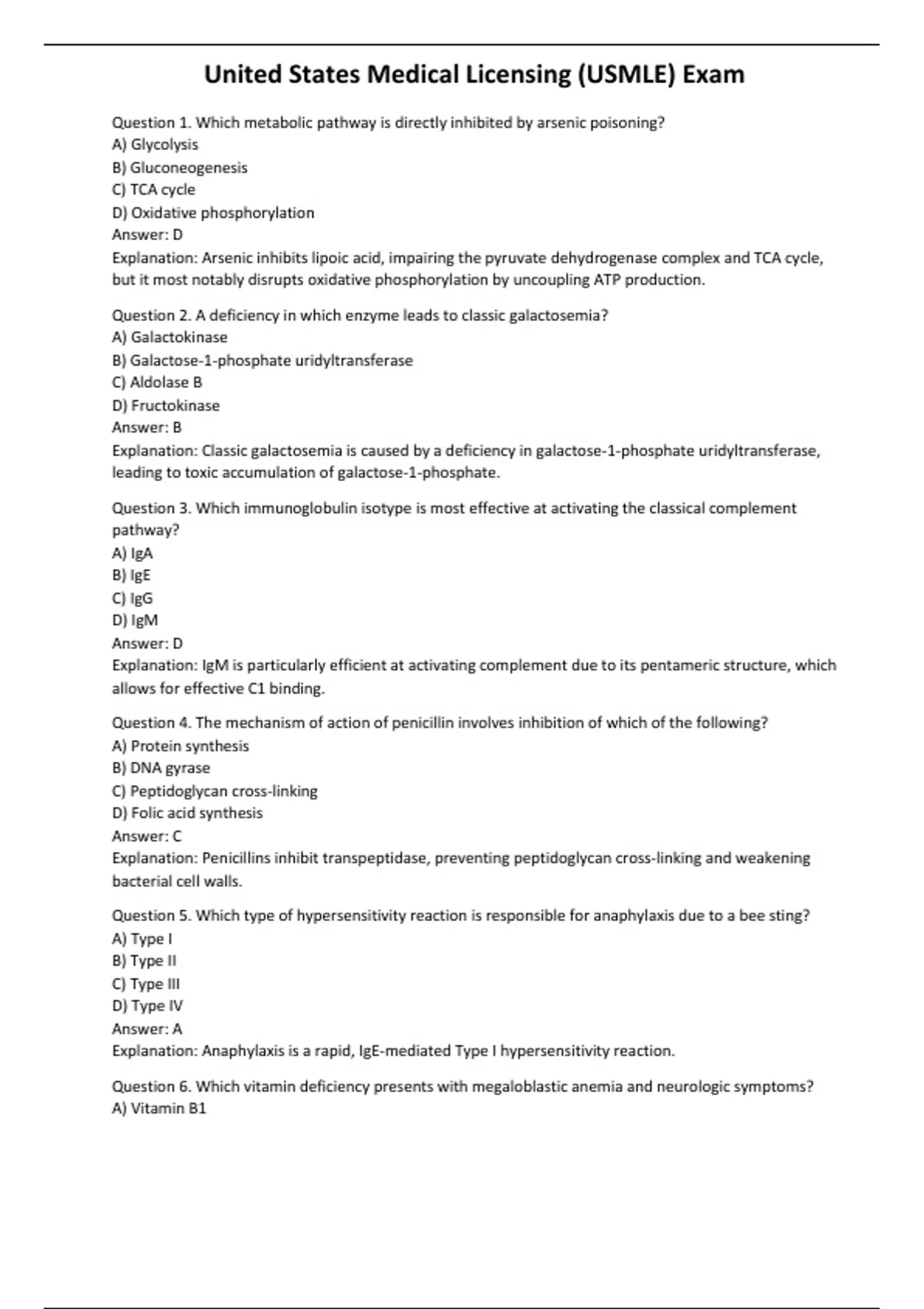 United States Medical Licensing (USMLE) Exam - Computer - Stuvia US