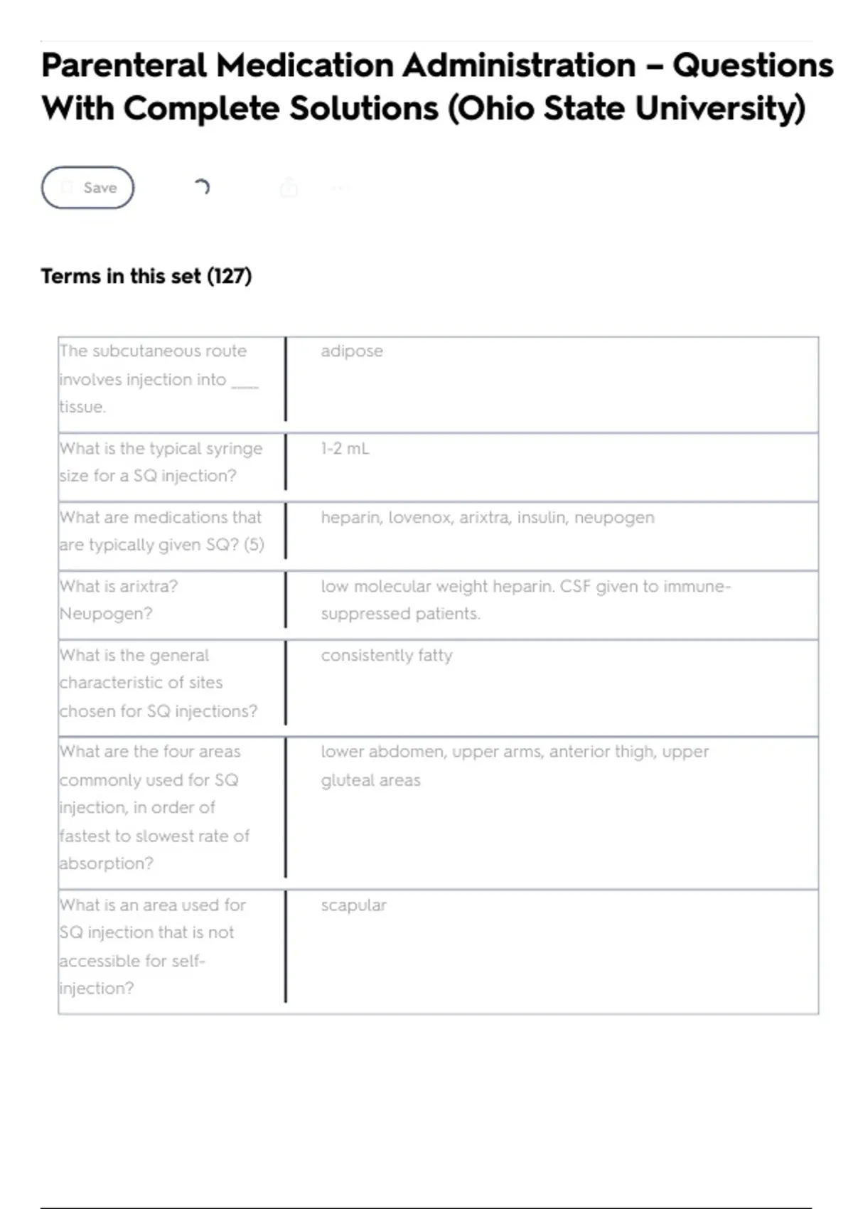 Parenteral Medication Administration – Questions With Complete ...