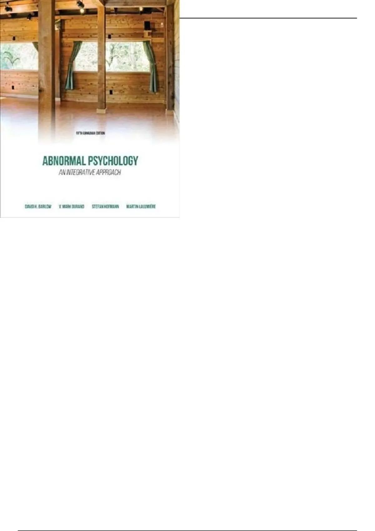 Abnormal Psychology: An Integrative Approach (Canadian Edition ...