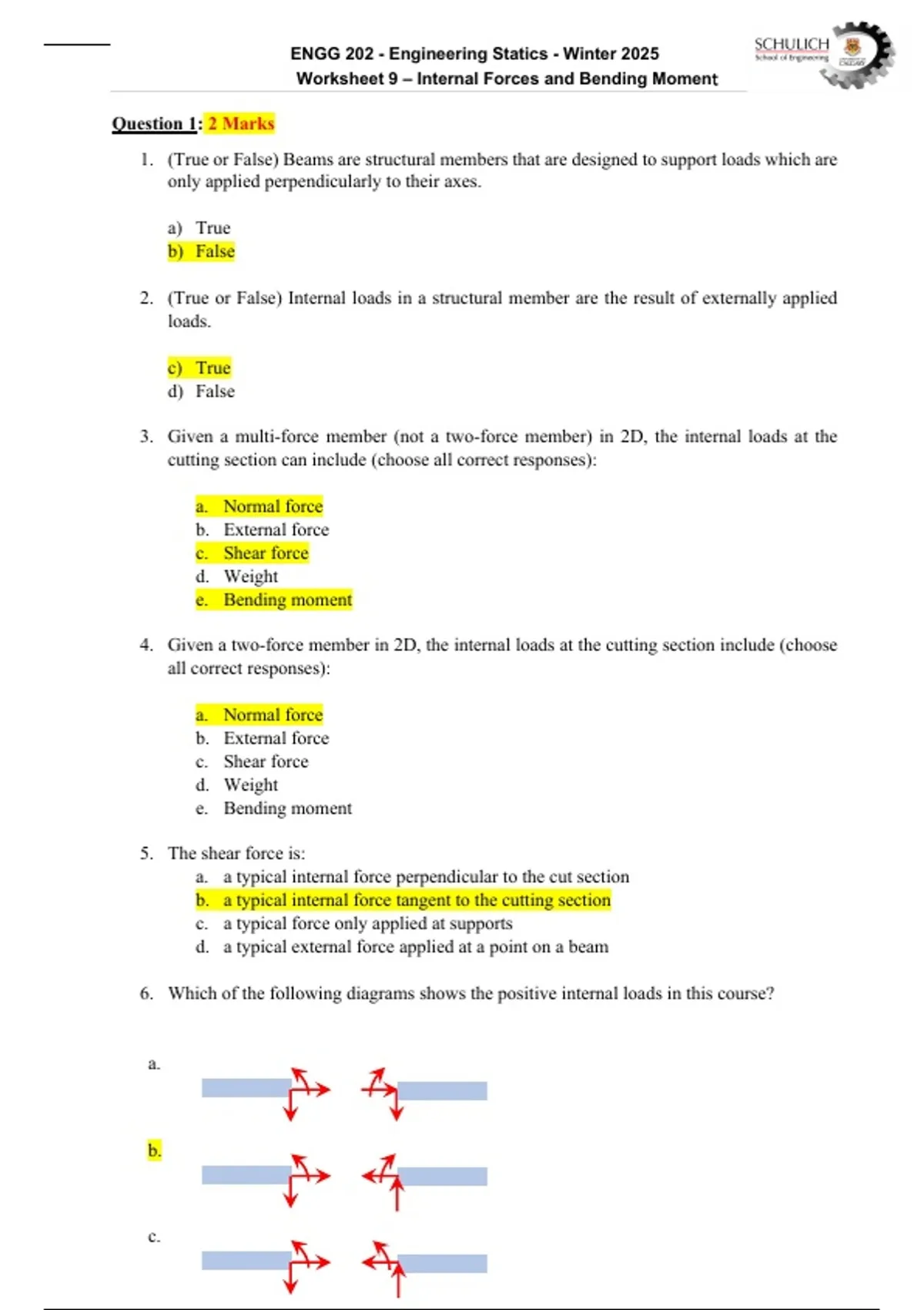 ENGG 202 Worksheet 9 Solutions & Grading Rubrics | 2025/2026 | 100% ...