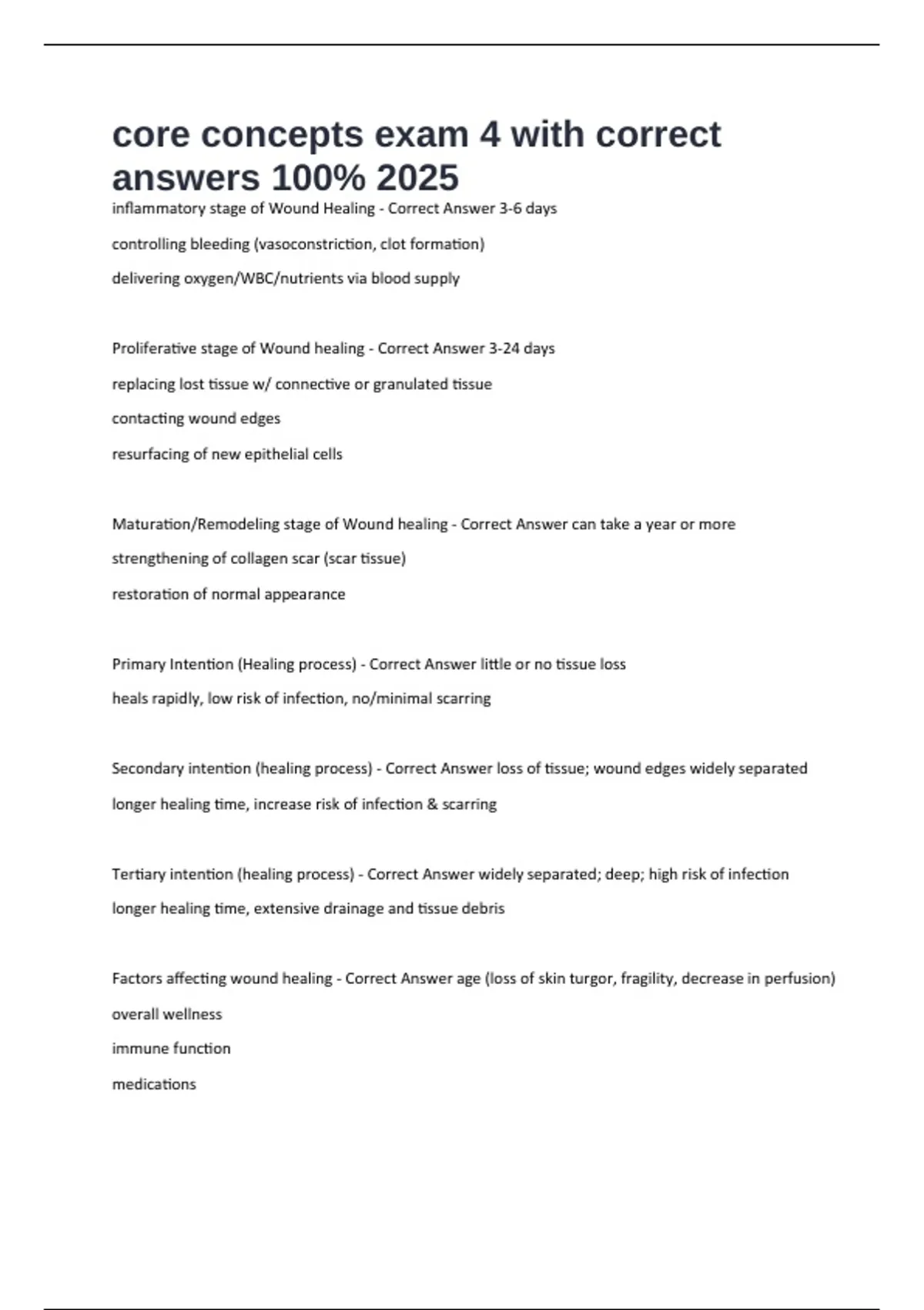core concepts exam 4 with correct answers 100% 2025 - Concepts 3 ...