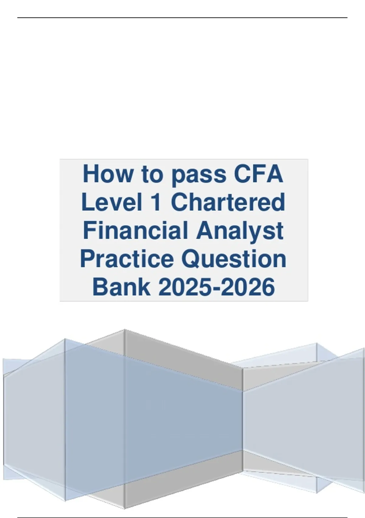 How to pass CFA Level 1 Chartered Financial Analyst Practice Question ...