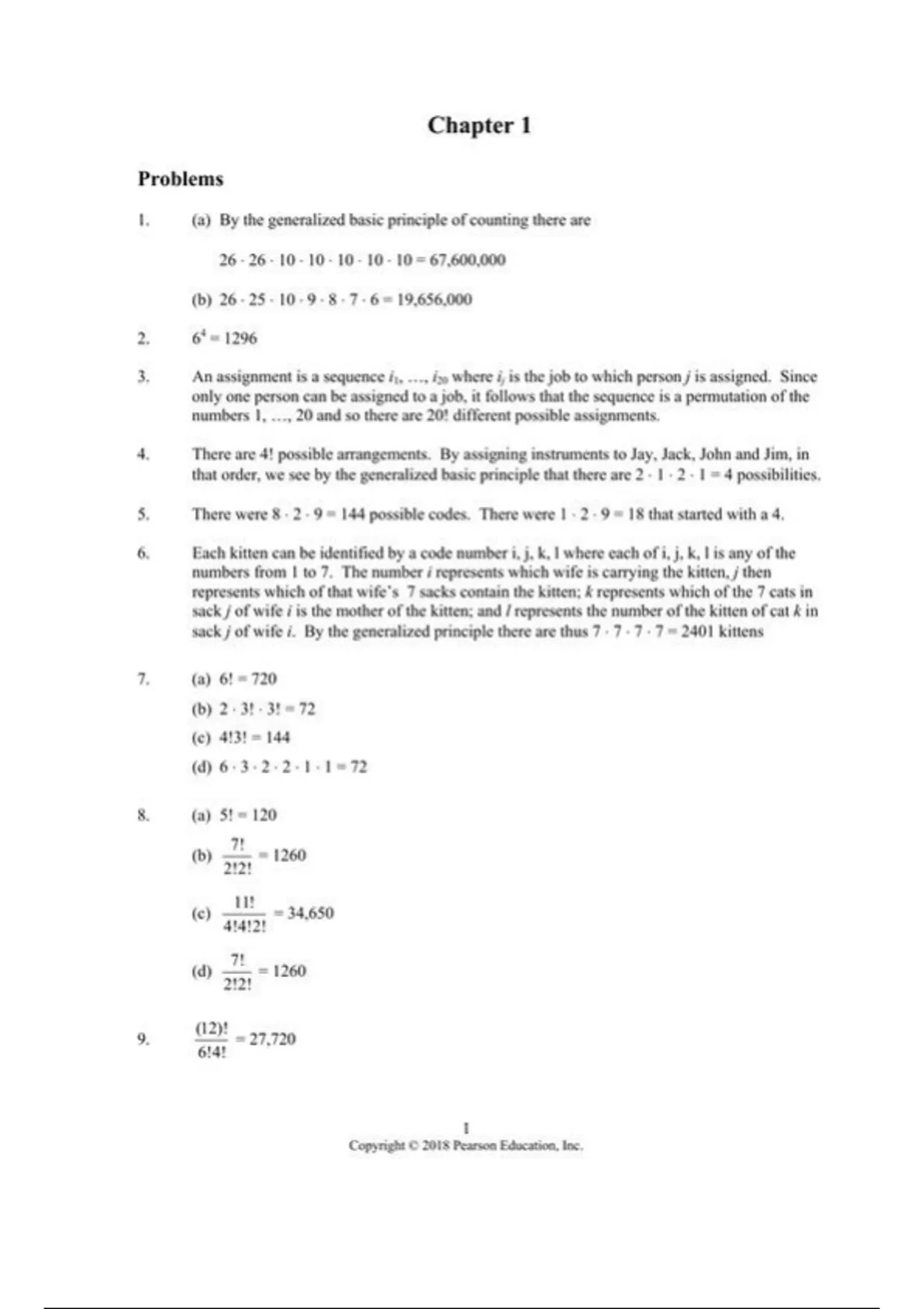 Summary solutions manual, summaries: A First Course in Probability ...