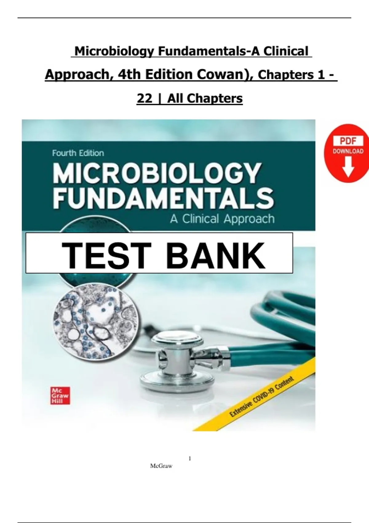 Microbiology Fundamentals: A Clinical Approach, 4th Edition – Marjorie ...