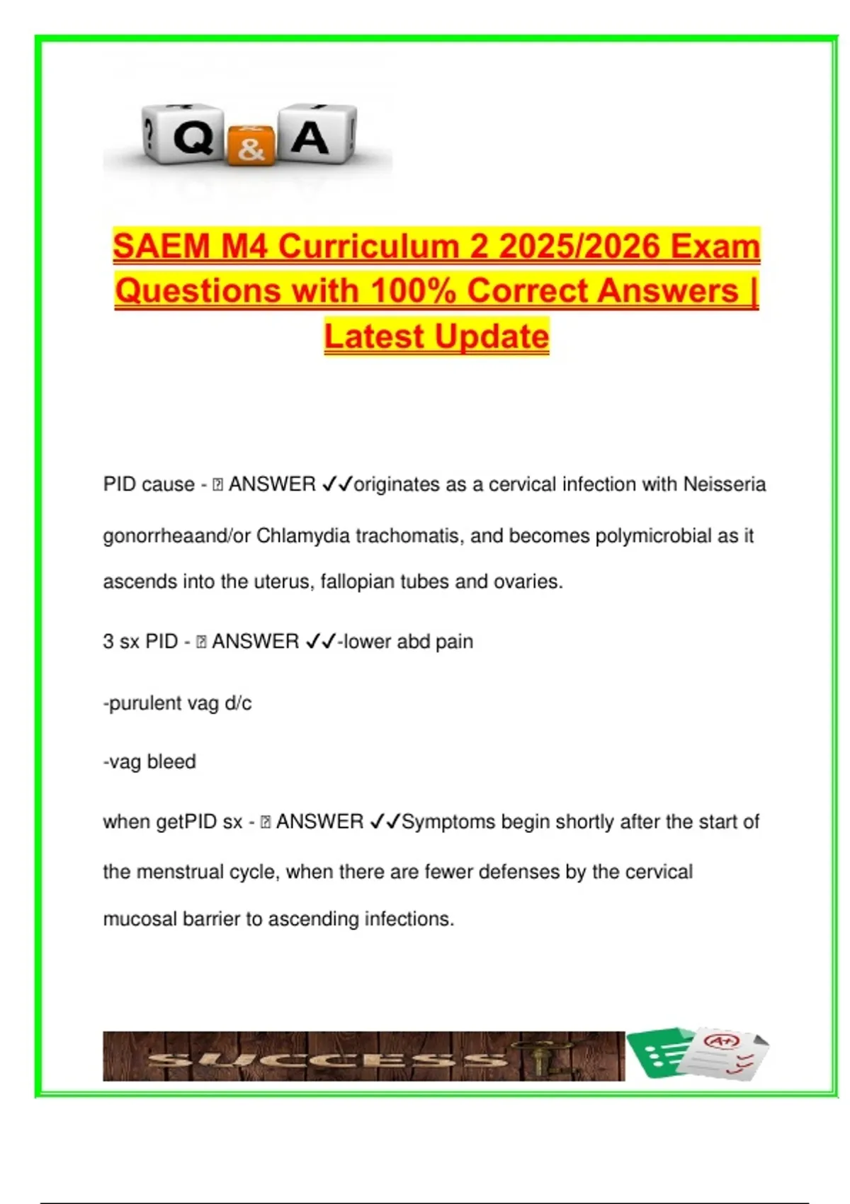 SAEM M4 Emergency Medicine Curriculum – Module 2 | 2025/2026 | 50 ...