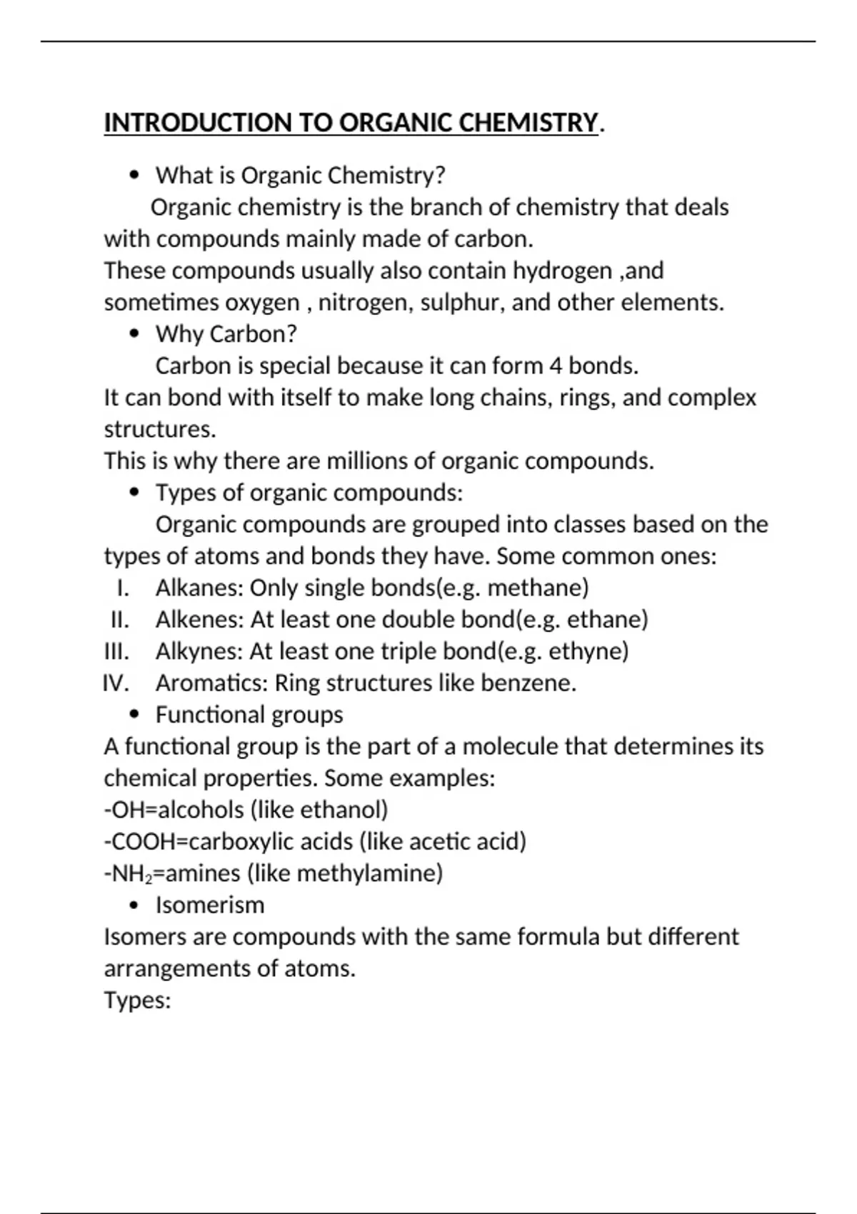 Summary Organic chemistry - Chemistry - Stuvia US