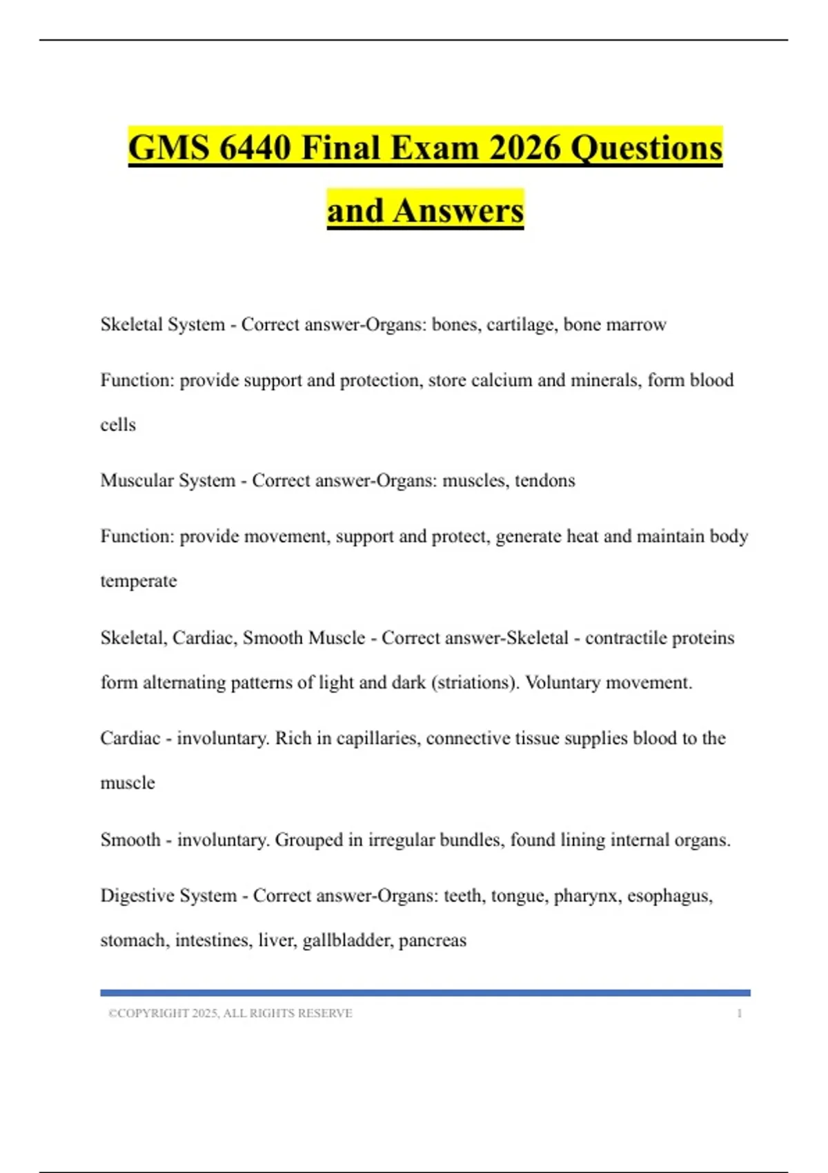 GMS 6440 Final Exam 2026 Questions and Answers - GMS 6440 - Stuvia US