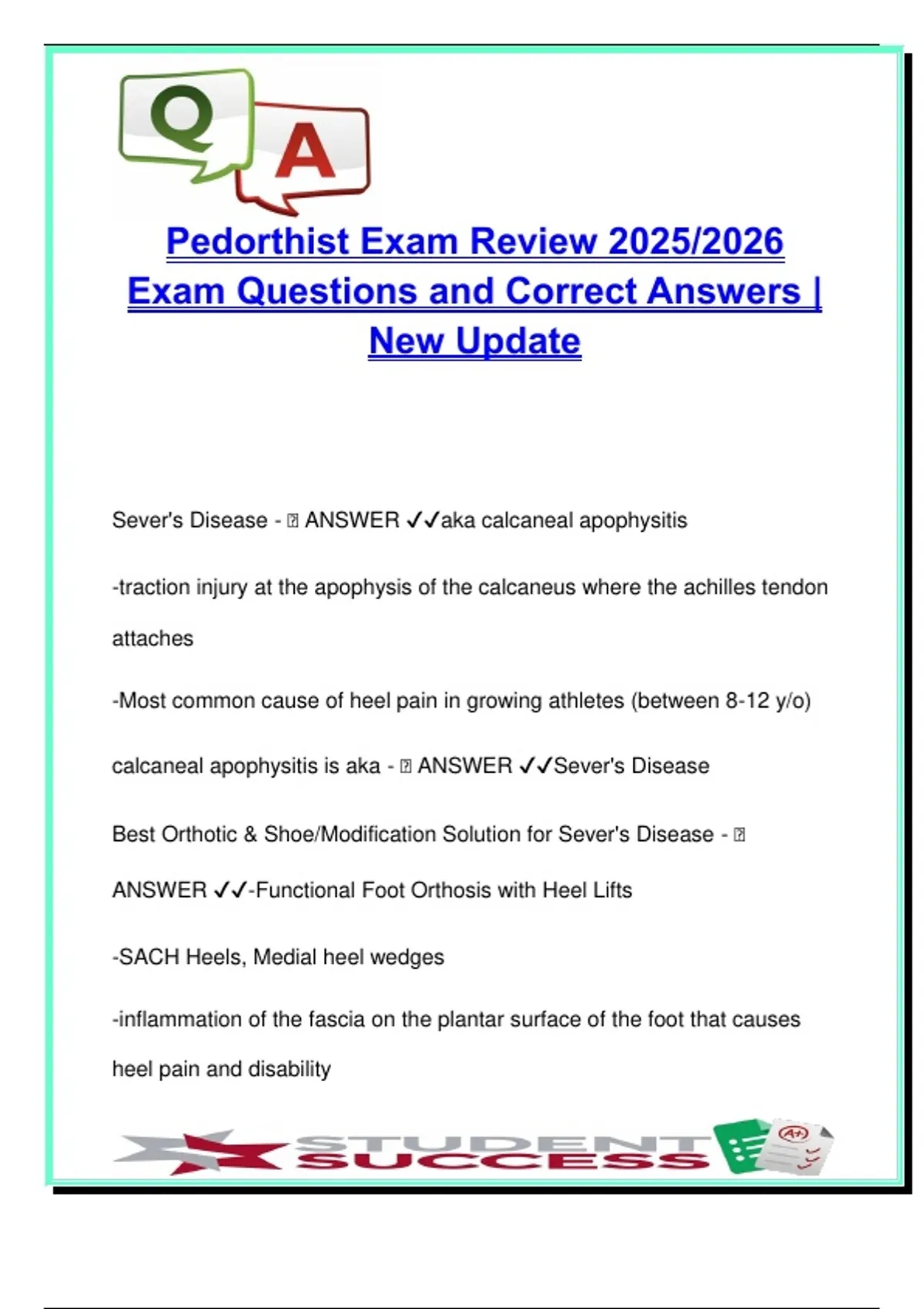 Pedorthics Exam Review | 500+ Practice Questions with Answers | Gait ...