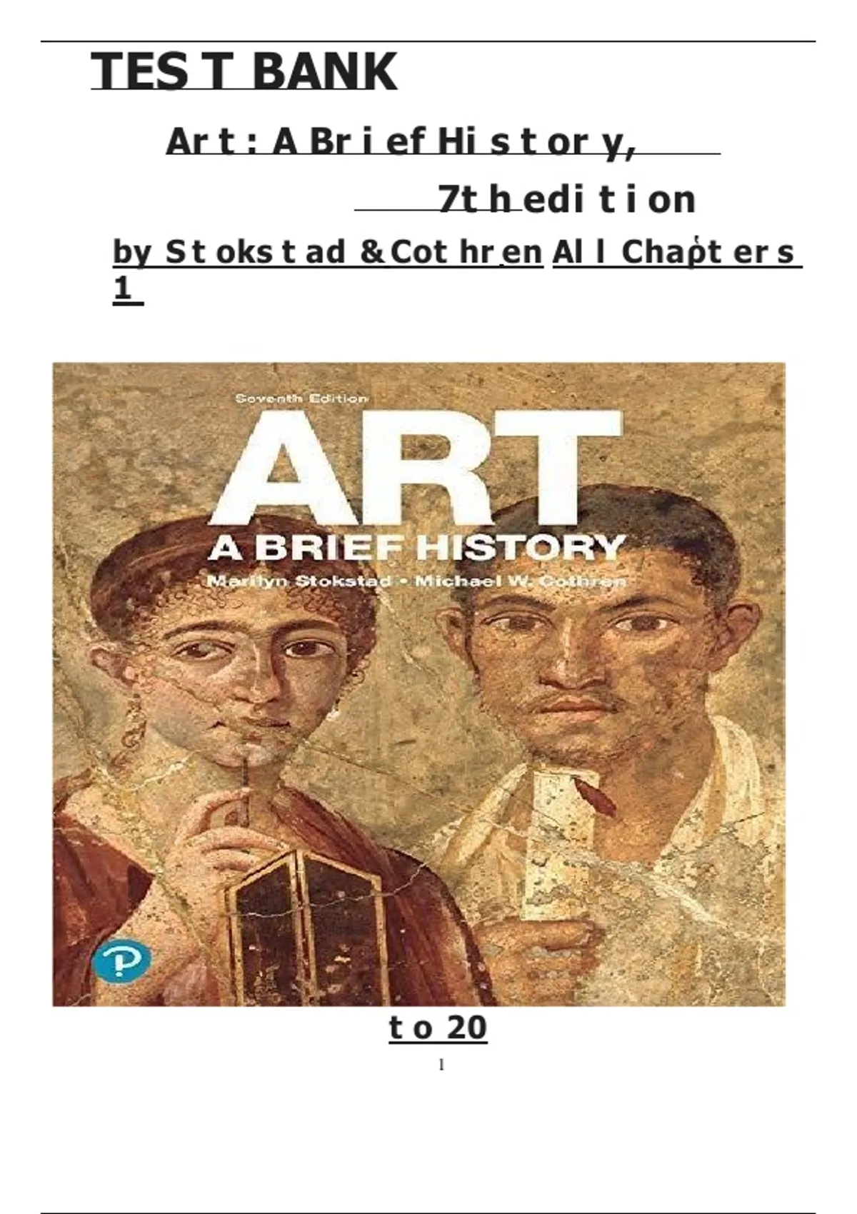 Art: A Brief History 7th Edition (Stokstad) | Exam Questions & Study ...