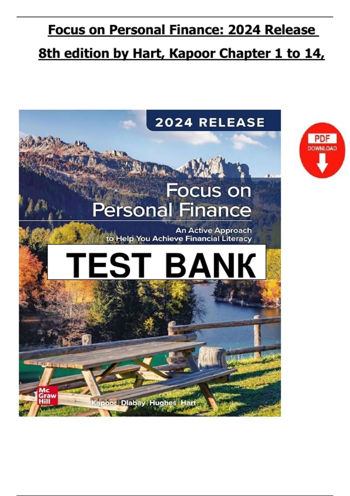 Full Test Bank – Focus on Personal Finance, 8th Edition by Hart ...
