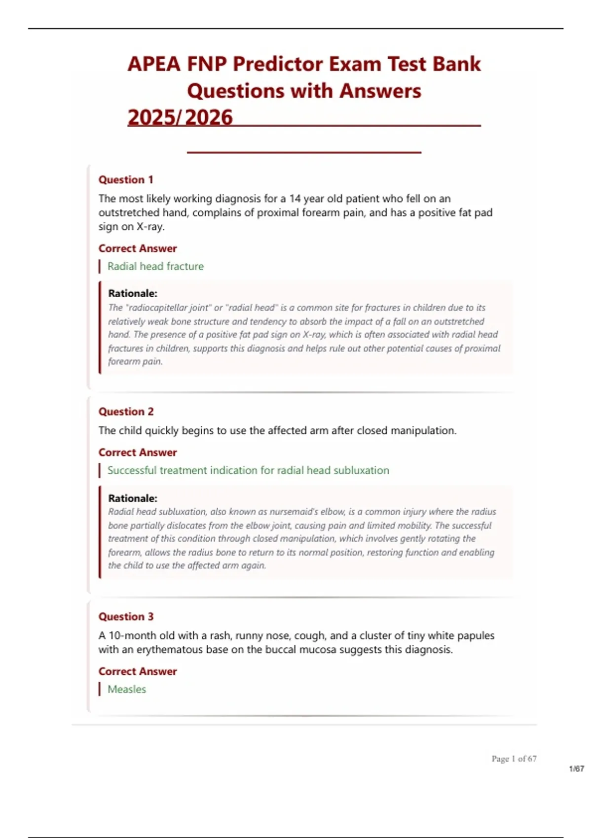 APEA Predictor Exam Questions and Answers Updated– All-New Combined 7 ...