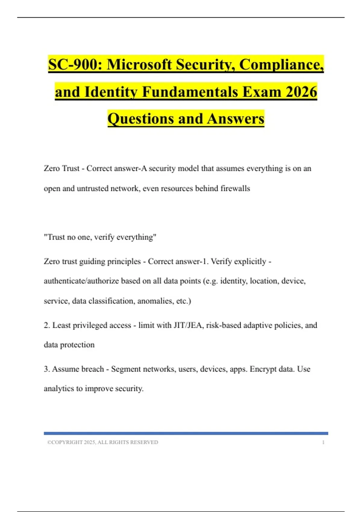 SC-900: Microsoft Security, Compliance, and Identity Fundamentals Exam ...