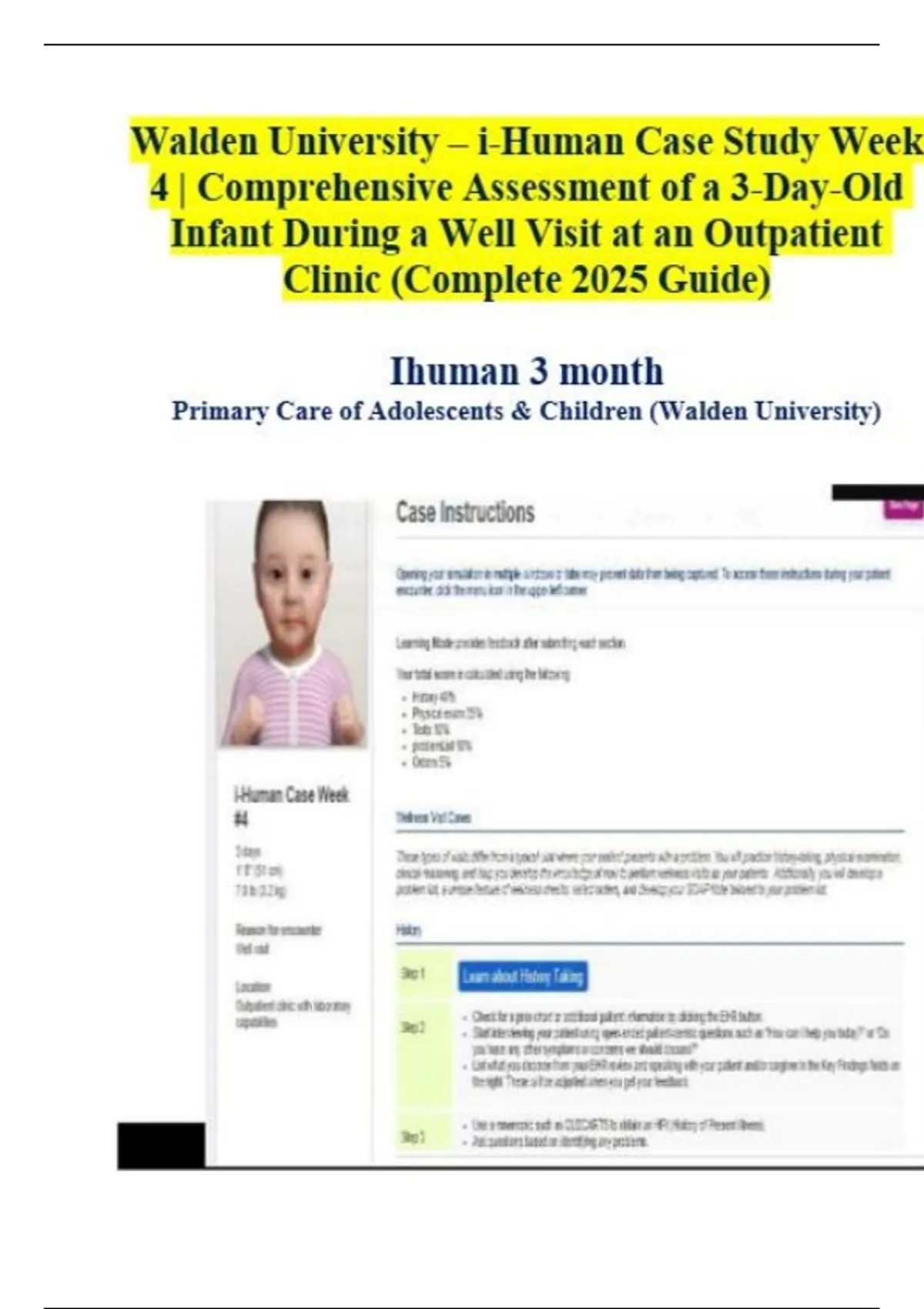 Walden University – i-Human Case Study Week 4 | Comprehensive ...