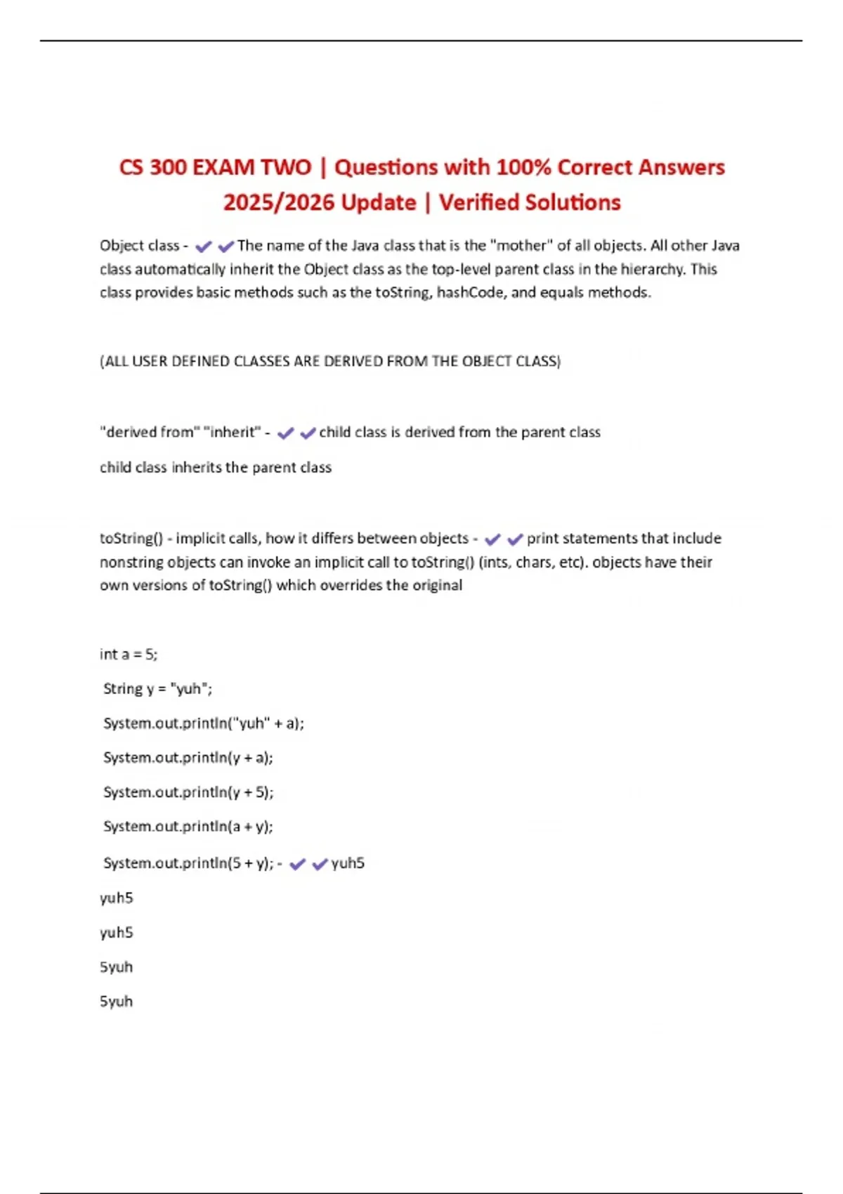 CS 300 EXAM TWO | Questions with 100% Correct Answers 2025/2026 Update ...