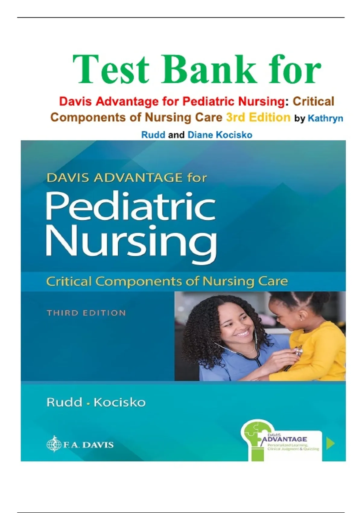 Test Bank for Davis Advantage for Pediatric Nursing: Critical ...