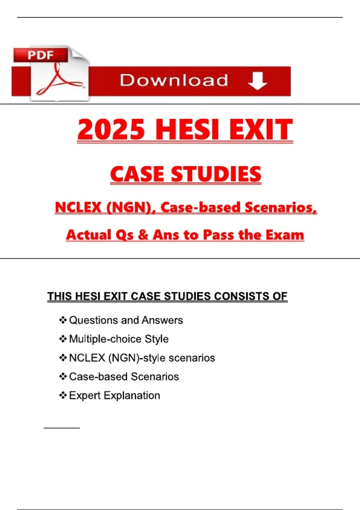 2025 HESI EXIT Case Studies – NCLEX NGN Scenarios & Real Questions with ...