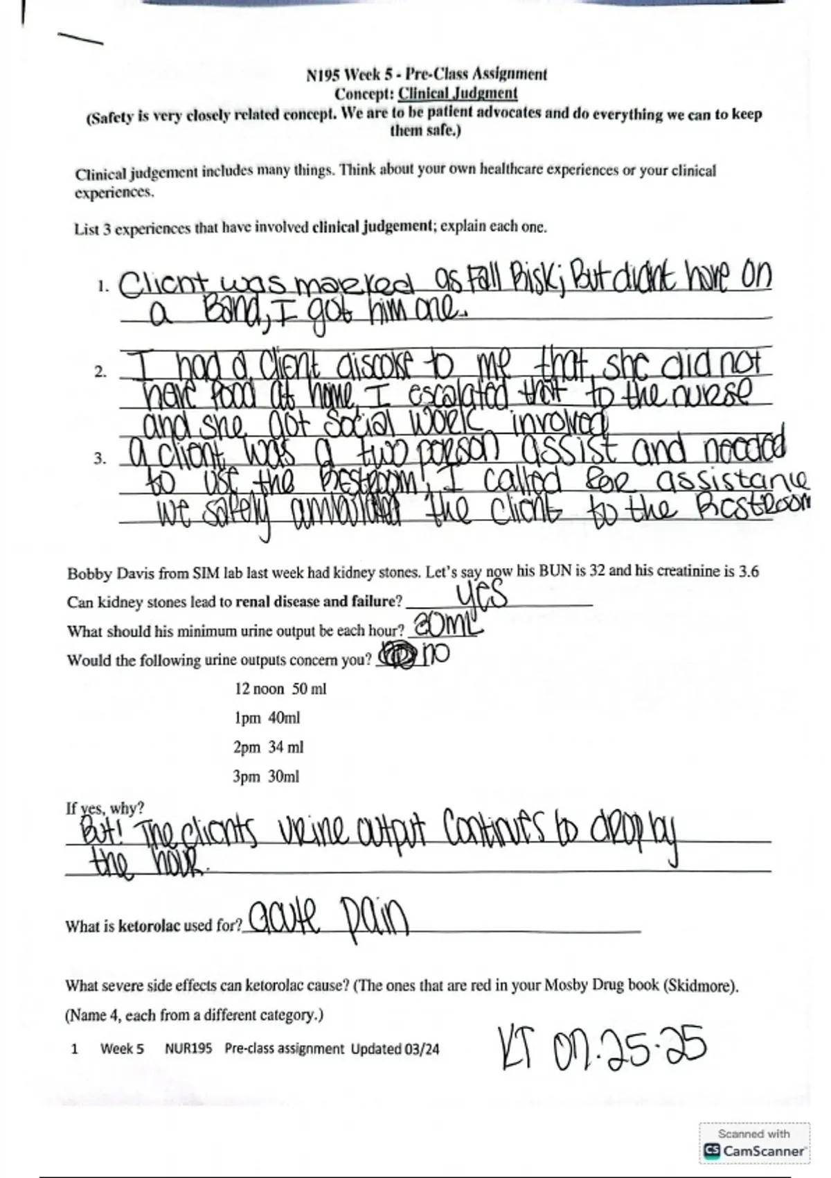 Hondros College of Nursing: N195/NUR195 Week 5 Pre-Class Assessment ...