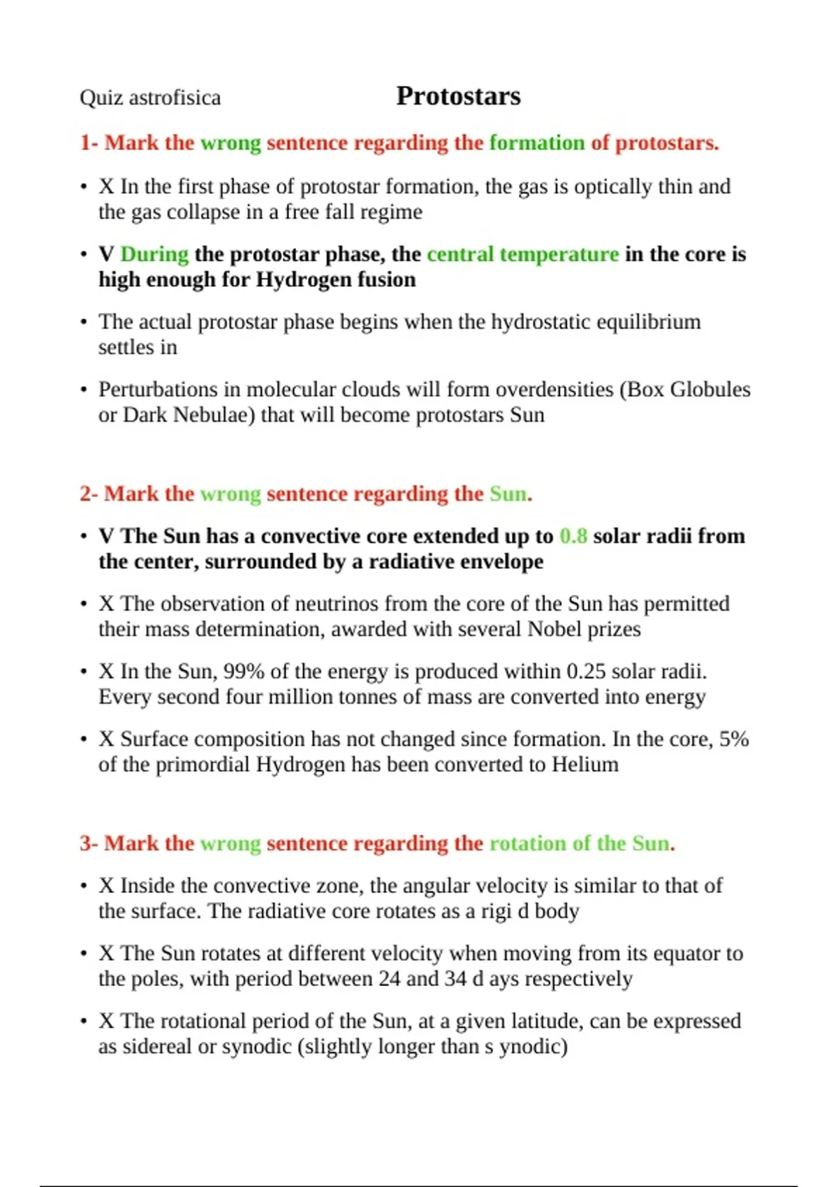 Astronomy ASTRO 101 - Quiz on Protostars and Stellar Evolution ...