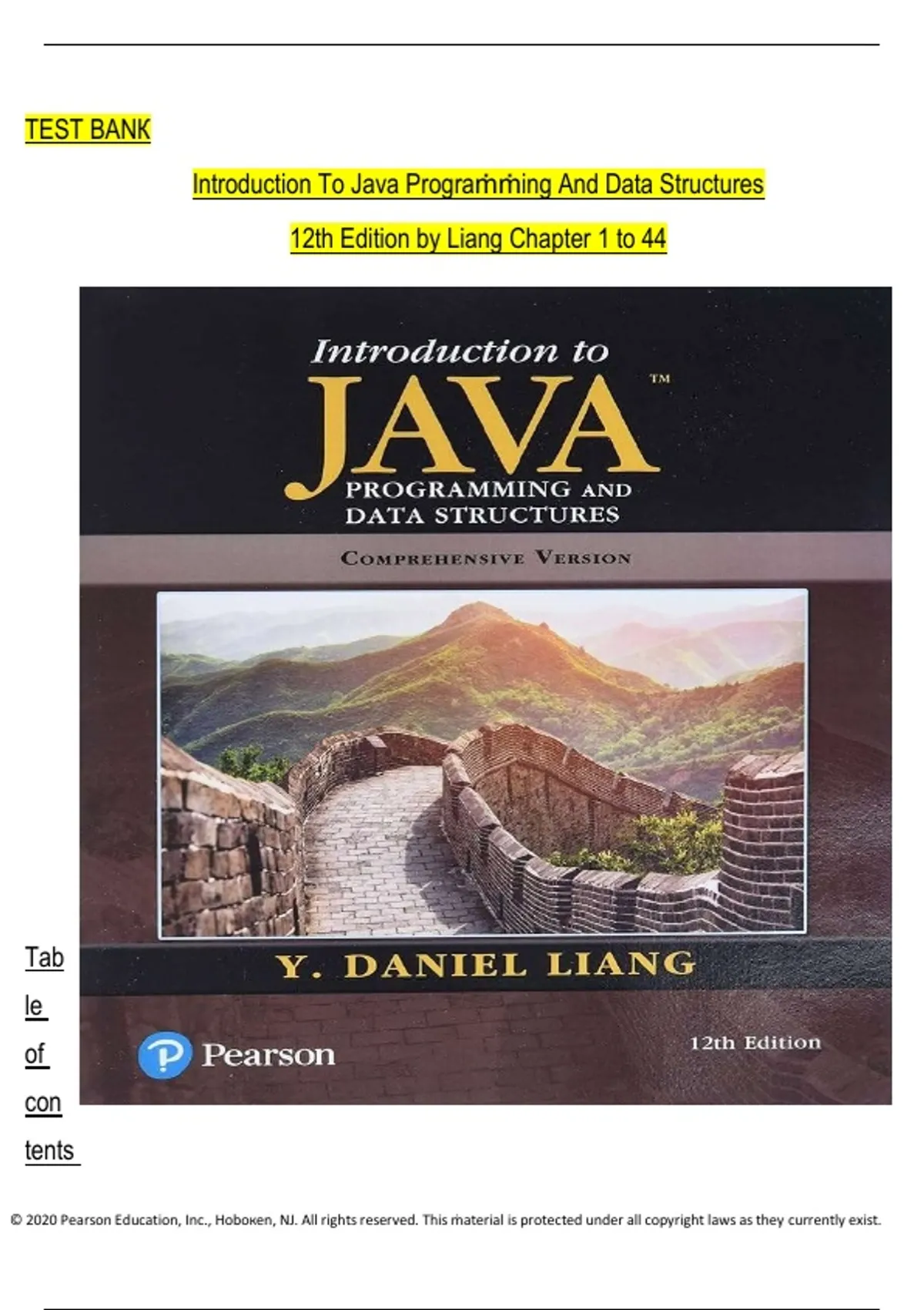Full Test Bank – Introduction to Java Programming and Data Structures ...
