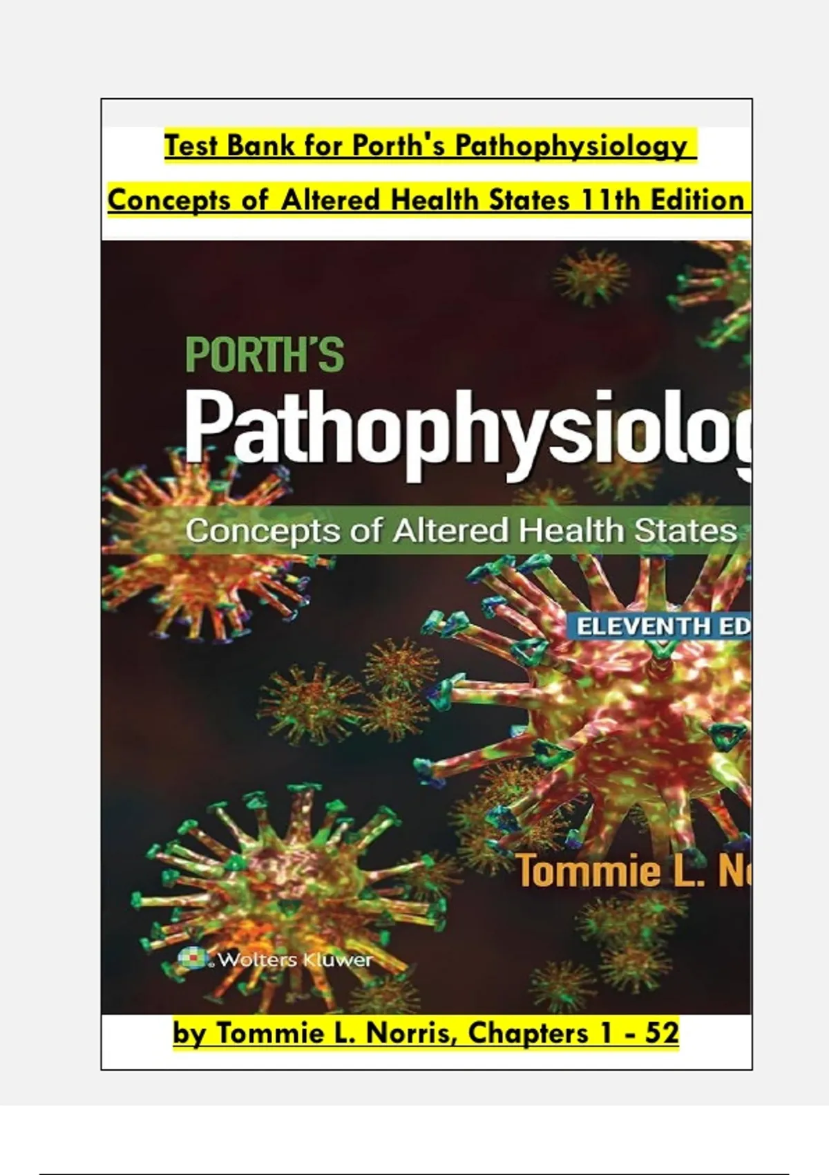 Porth s pathophysiology concepts of altered health 10th edition norris ...
