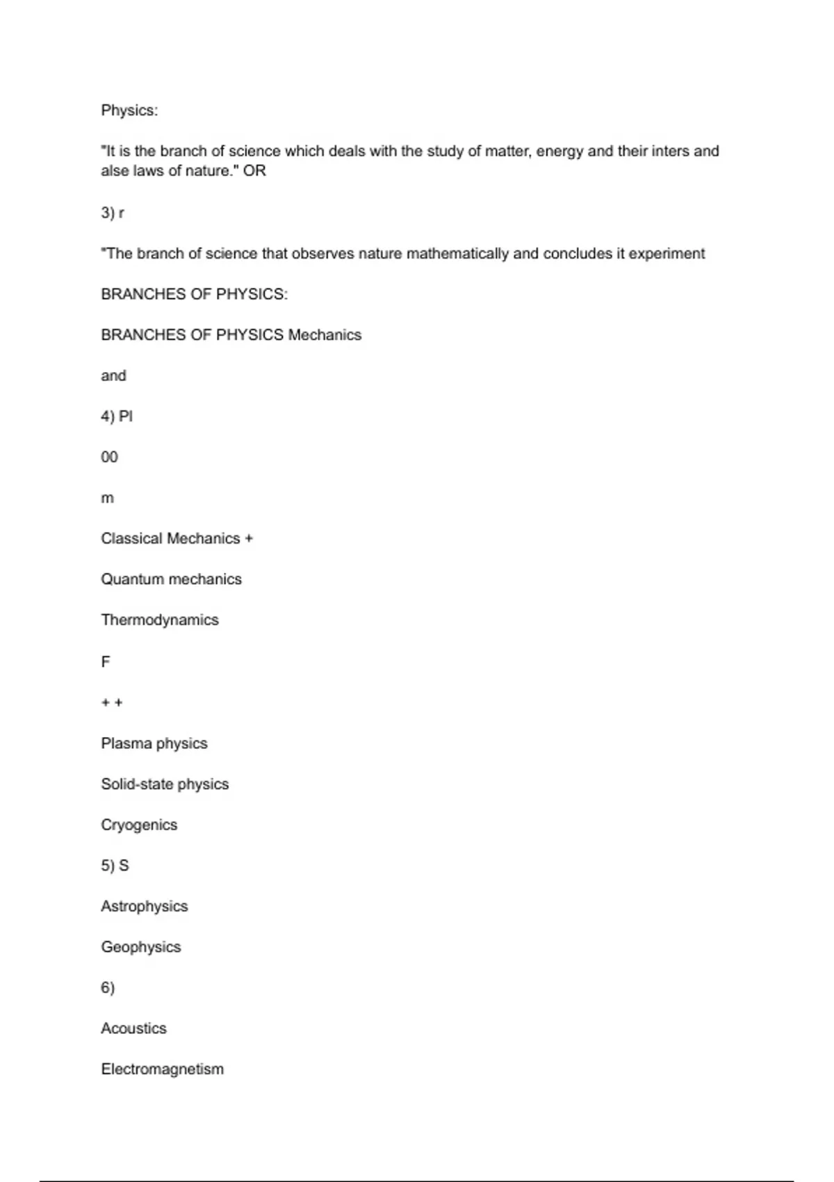 Physics solid physics classical mechanics quantum mechanics plasma physics - Physics - Stuvia US