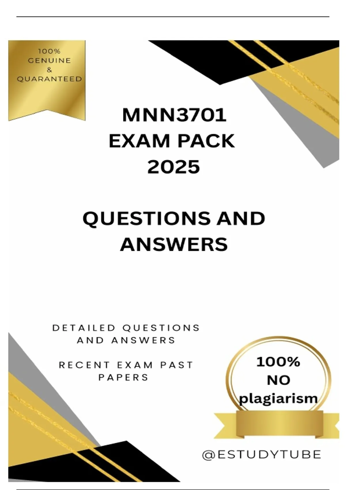 MNN3701 MCQ EXAM PACK 2025 - DETAILED QUESTIONS AND ANSWERS - MNN3701 ...