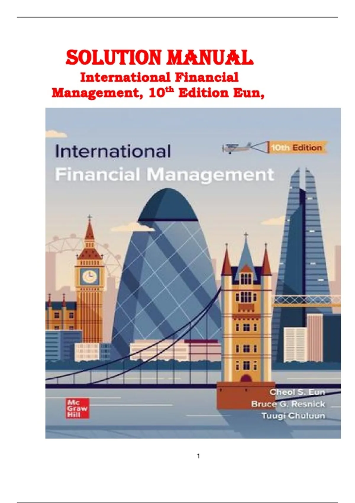 International Financial Management – Solution Manual (10th Edition ...
