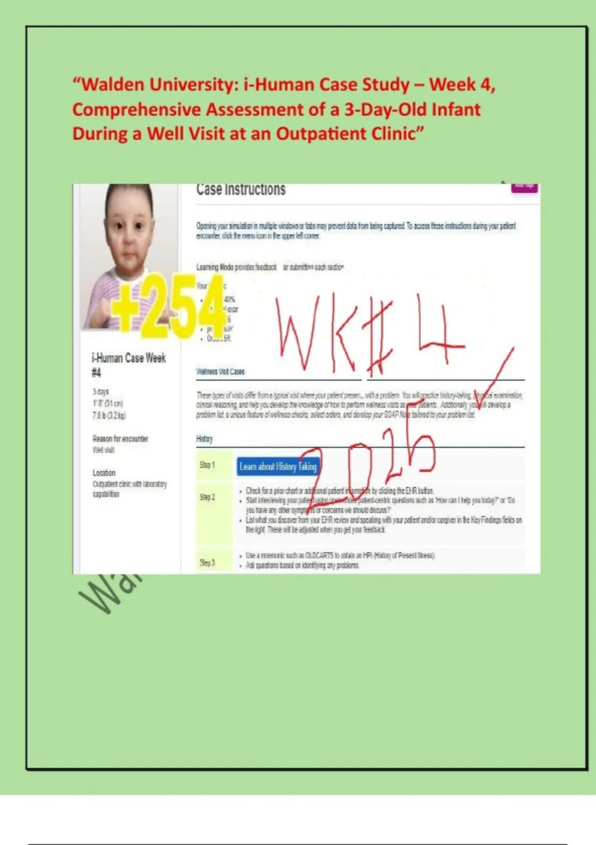 “Walden University: i-Human Case Study – Week 4, Comprehensive ...