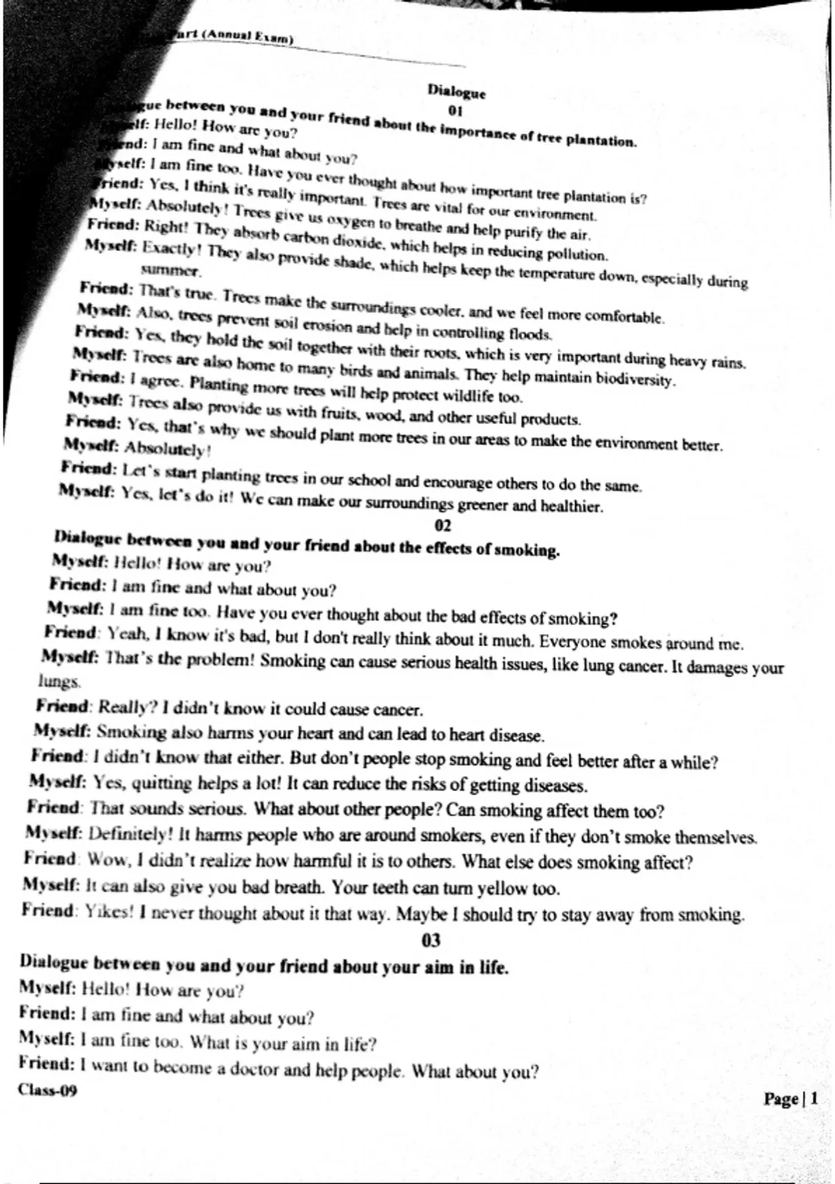 “English 1st & 2nd Paper Complete Notes: Story, Dialogue, Email ...