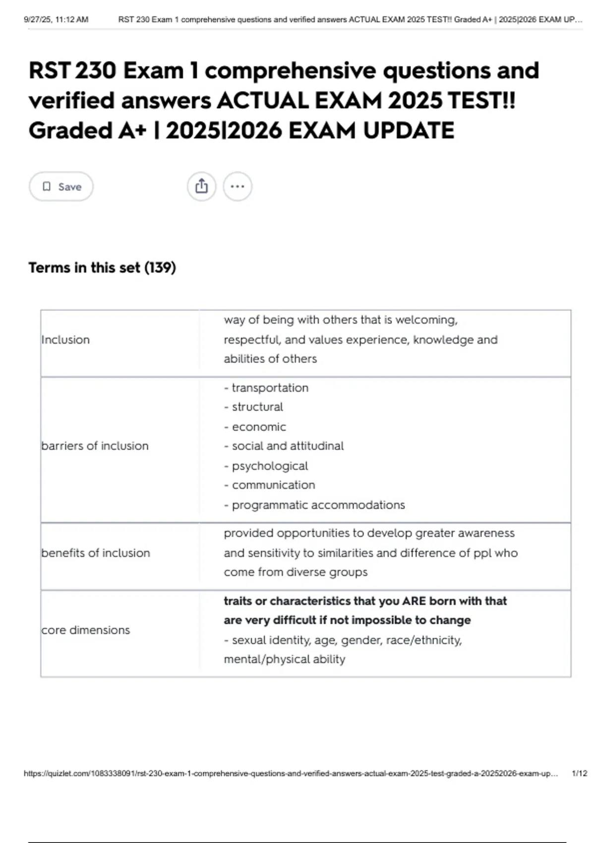 RST 230 Exam 1 comprehensive questions and verified answers ACTUAL EXAM ...