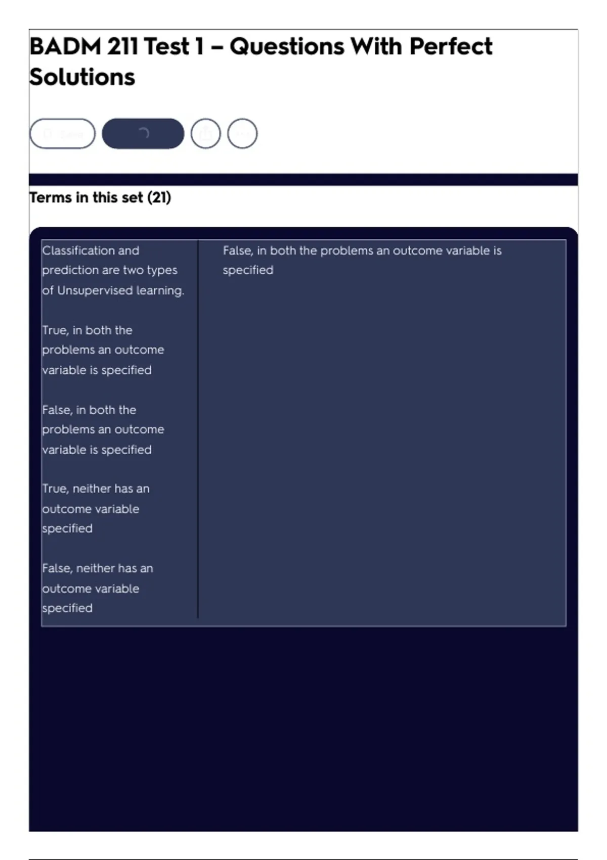 BADM 211 Test 1 – Questions With Perfect Solutions - BADM 211 - Stuvia US