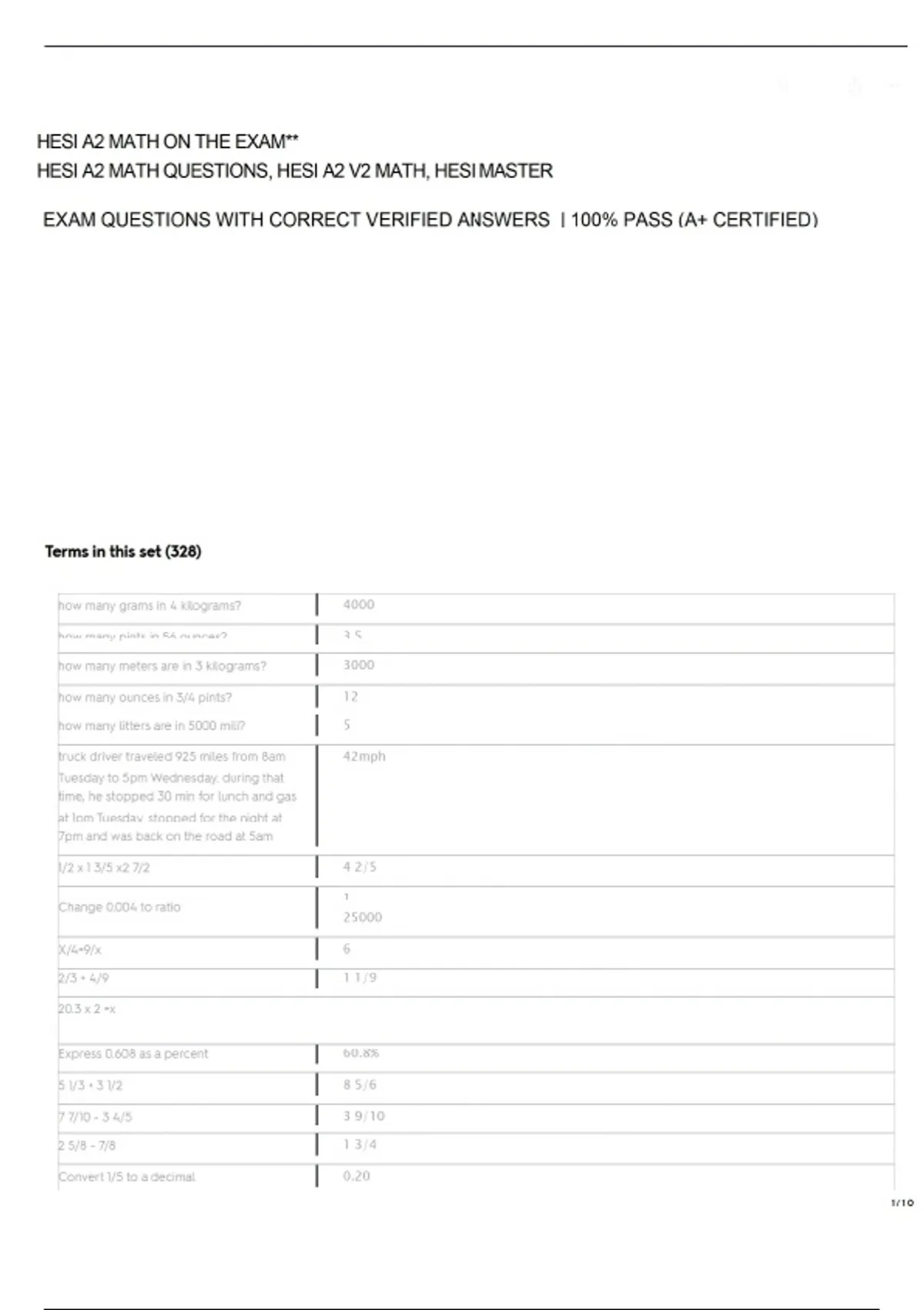 HESI A2 MATH ON THE EXAM** HESI A2 MATH QUESTIONS, HESI A2 V2 MATH ...