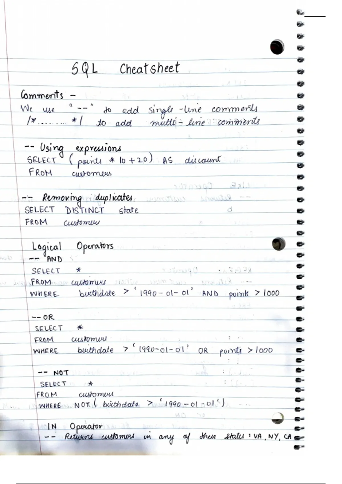 SQL Cheat Sheet PDF – SQL Commands, Queries, Joins, Functions | Beginner to Advanced Guide ...