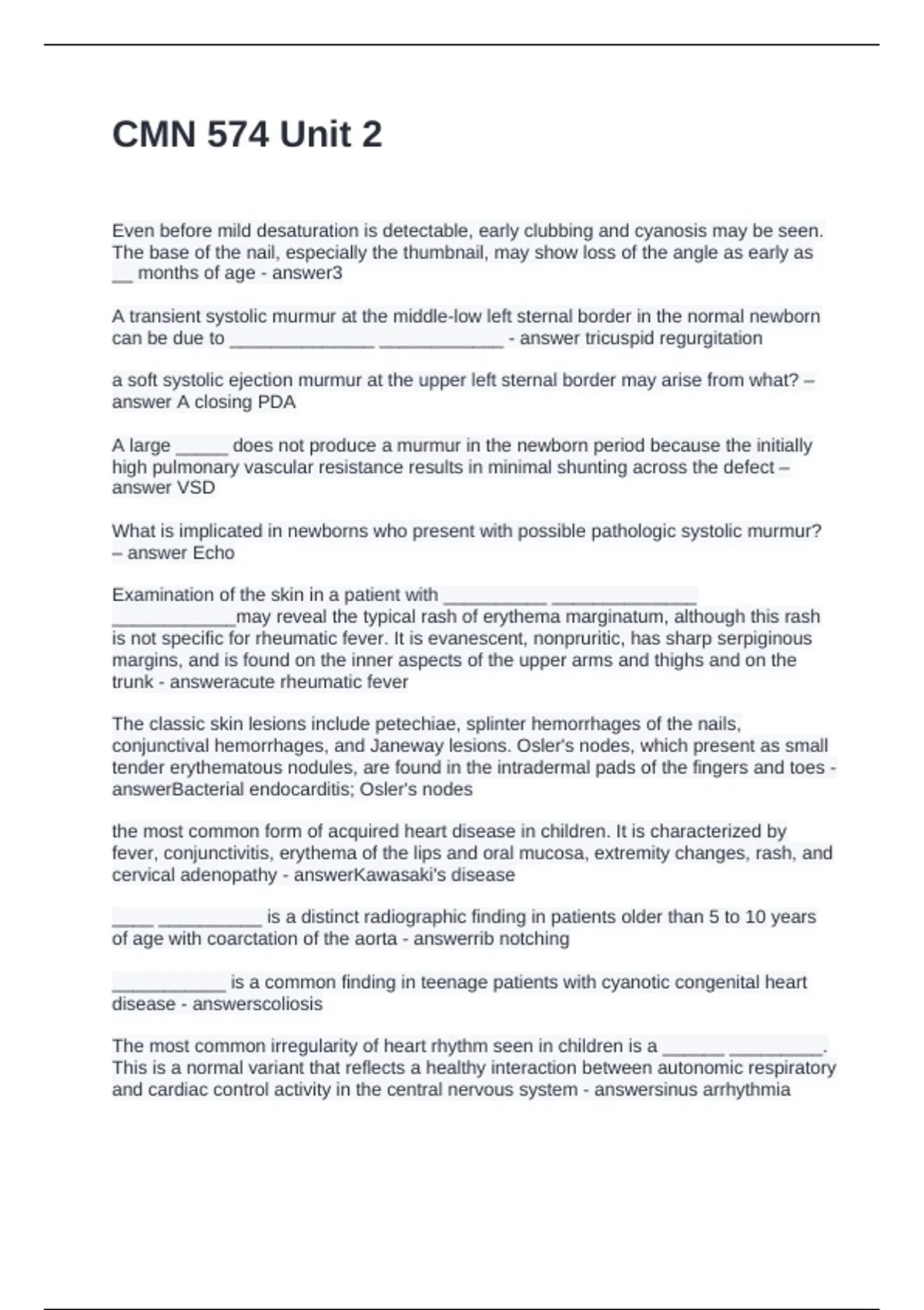 CMN 574 Unit 2 Questions and Answers 2025 - CMN 574 - Stuvia US