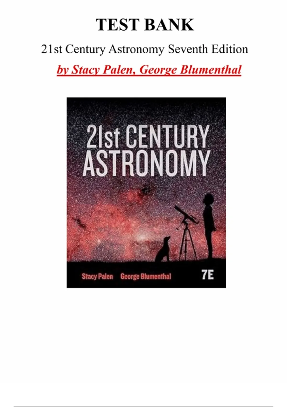 21st Century Astronomy 7th Edition Stacy Palen & George Blumenthal ...