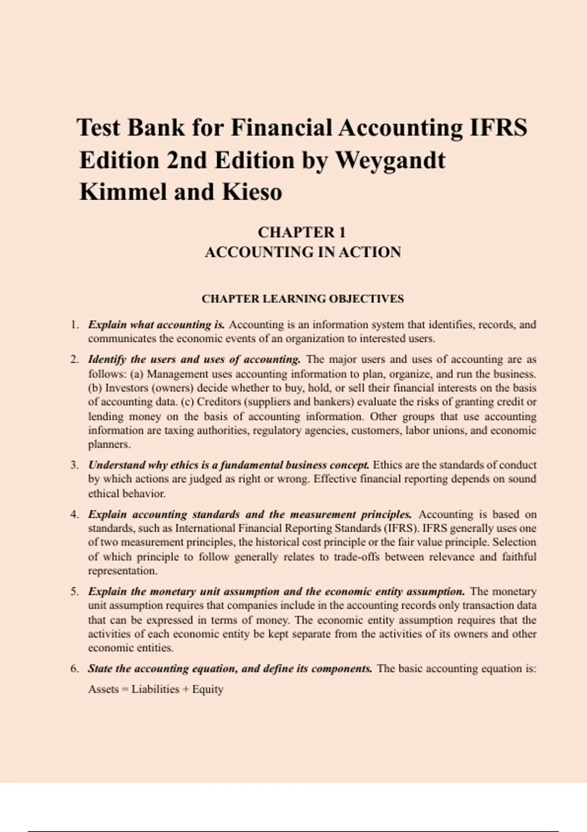 Financial Accounting IFRS Edition – Test Bank (2nd Edition, Weygandt ...