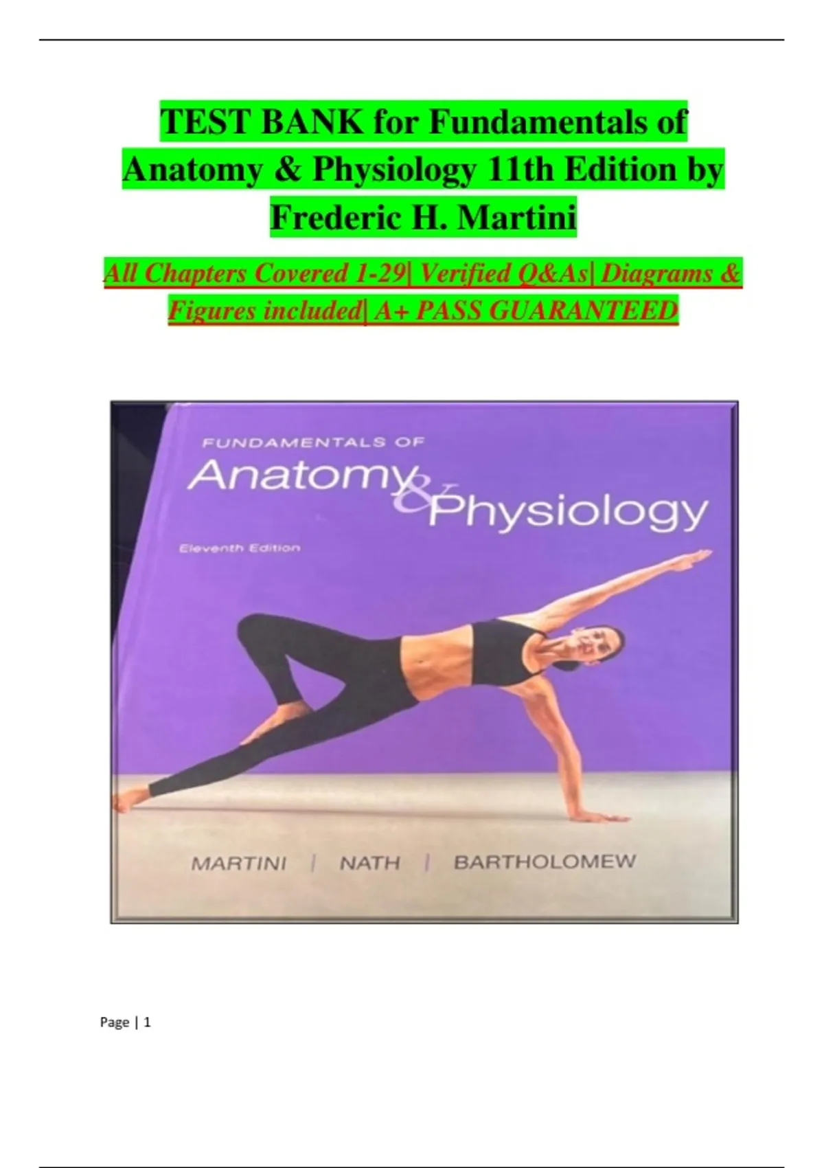 Fundamentals of Anatomy & Physiology (11th Edition, Frederic H. Martini ...