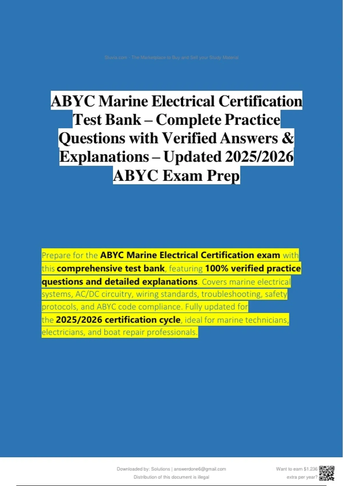 ABYC Marine Electrical Certification Test Bank – Complete Practice ...